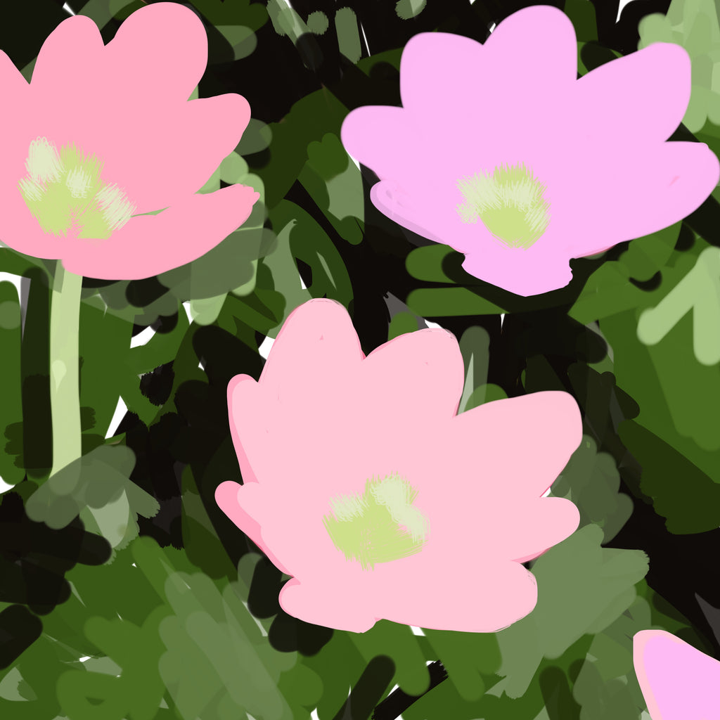 Sherry Pollack Walker- Pop-Flowers Pink – Ethos Arts Inc.
